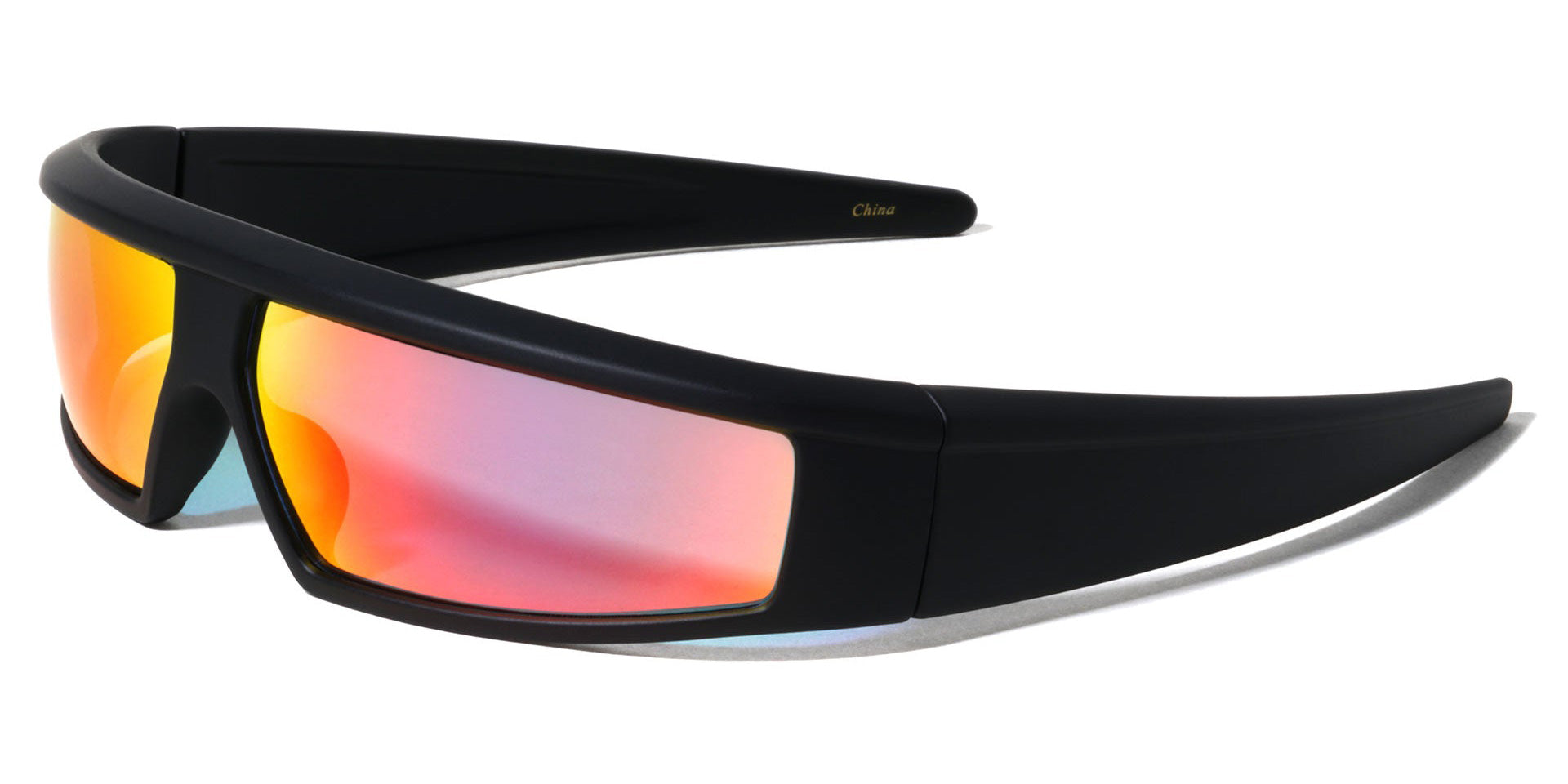 Futuristic Rectangle Wrap Around Sunglasses Wholesale BP0240-CM – OE ...